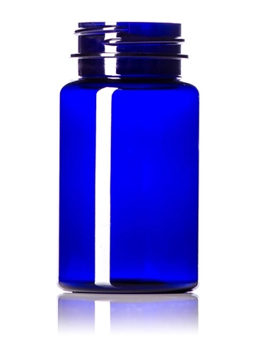 100 cc cobalt blue PET plastic pill packer bottle with 38-400 neck ...