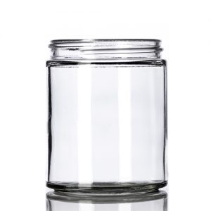 9 oz Clear Glass Straight-Sided Round Jar with 70TW Neck Finish ...