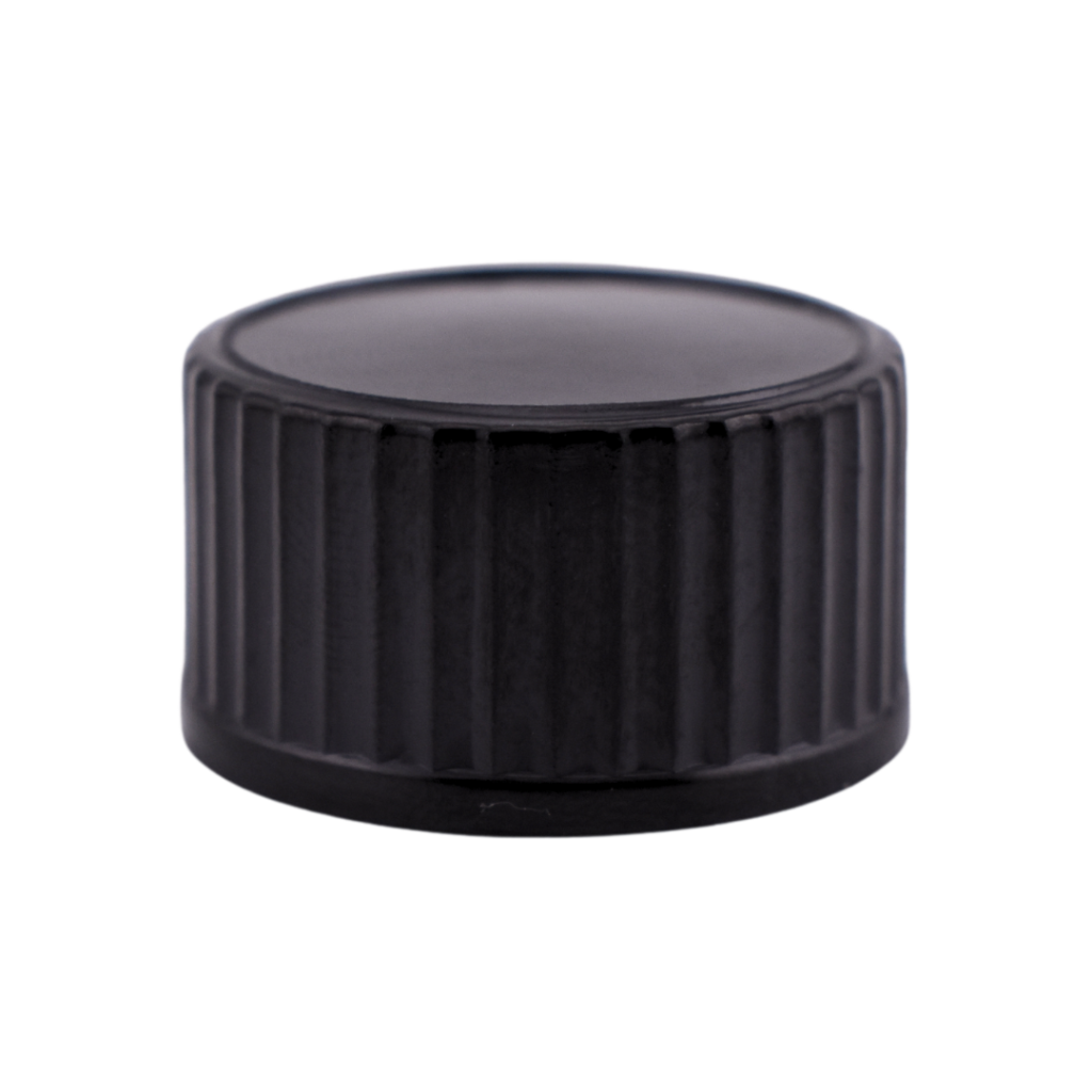 18-400 Black Phenolic Cap with Polycone Liner | Victorie Packaging